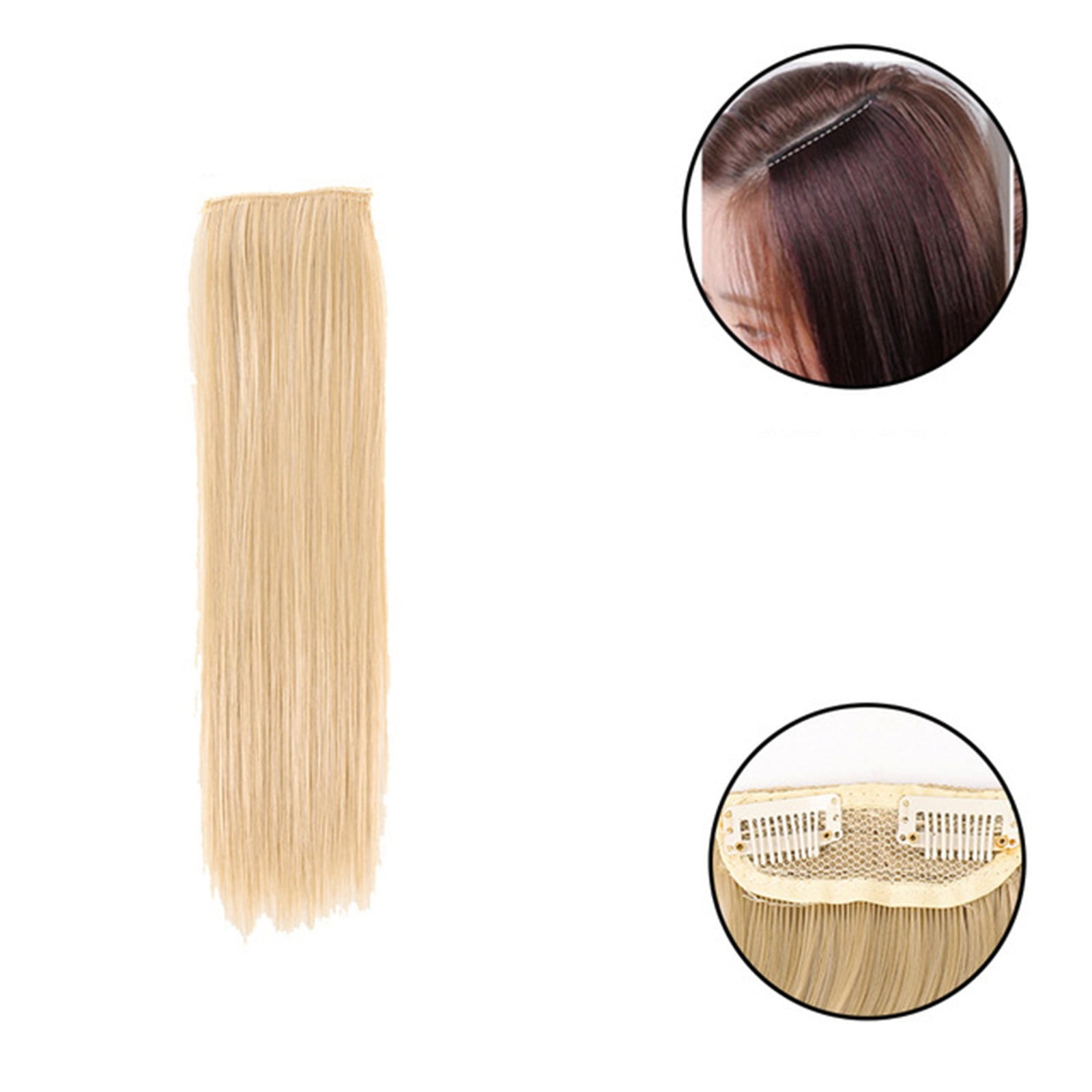 Hair Pads Extensions Invisible Seamless Synthetic - Clip-In Hairpiece ...