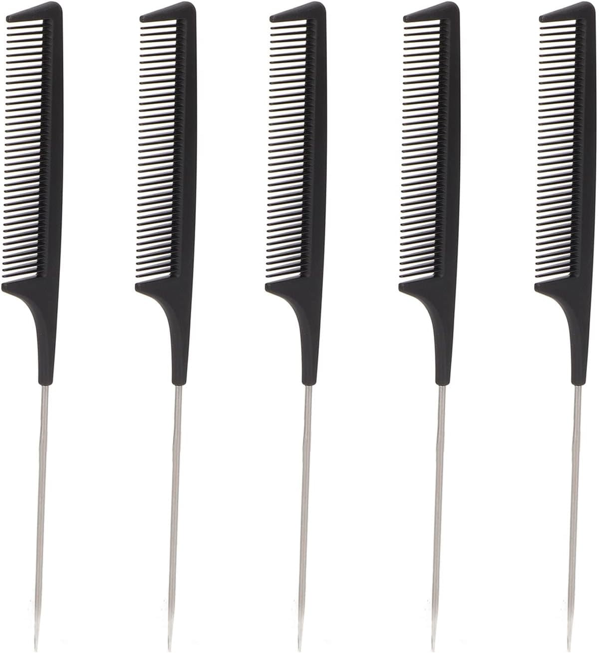 Hair Parting Combs, 10pcs Rat Tail Combs Fine Teeth Smoothing Rounded ...