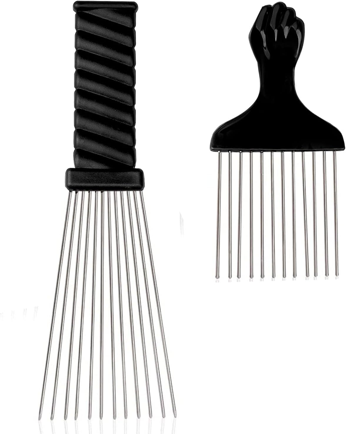 Hair Pick Comb,Afro Comb Metal Pick Combs Afro Styling Comb for ...