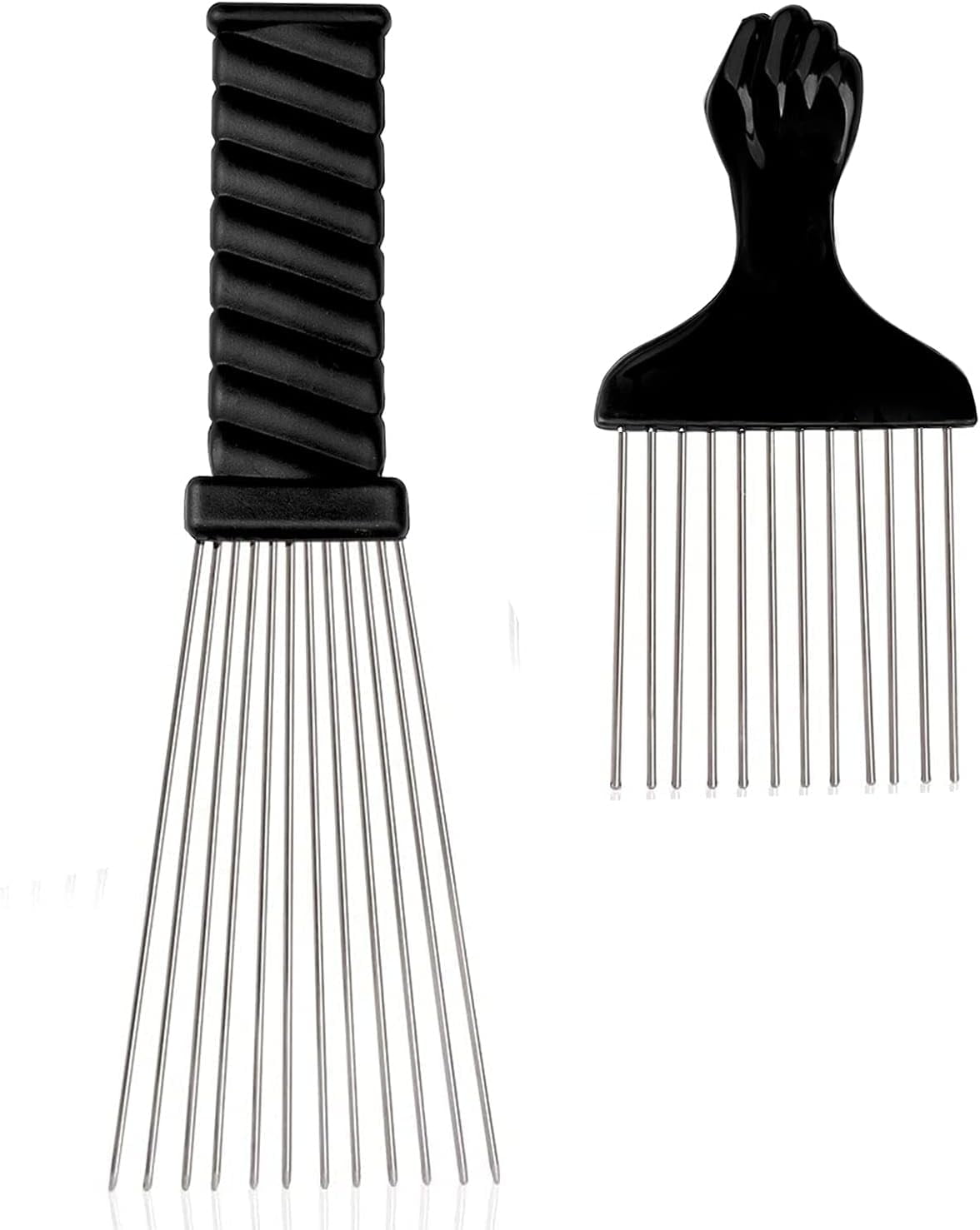 Hair Pick Comb,Afro Comb Metal Pick Combs Afro Styling Comb for ...