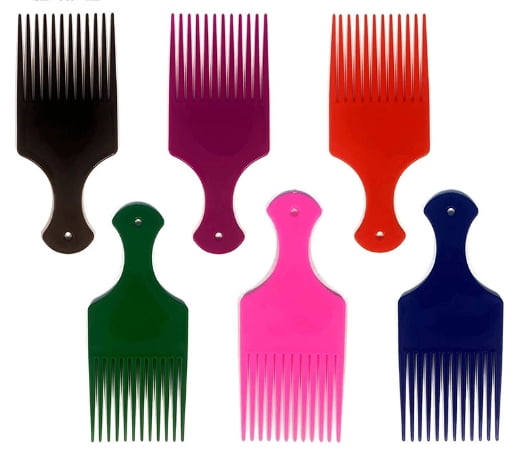 Hair Pick Comb, Fist Hair Picks for Afro Hair, Plastic 6.5 inch Afro ...