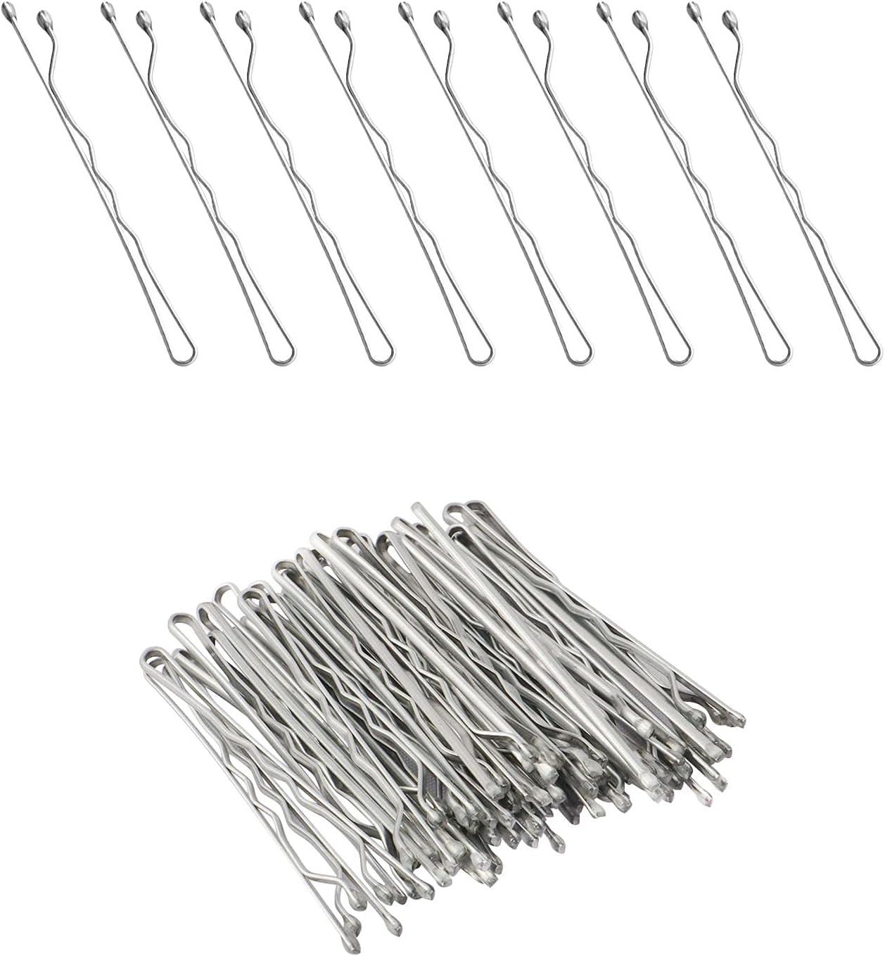 Hair Pins, 50pc Silver Bobby Pins Hair Grips, Ideal for Fine Hair ...