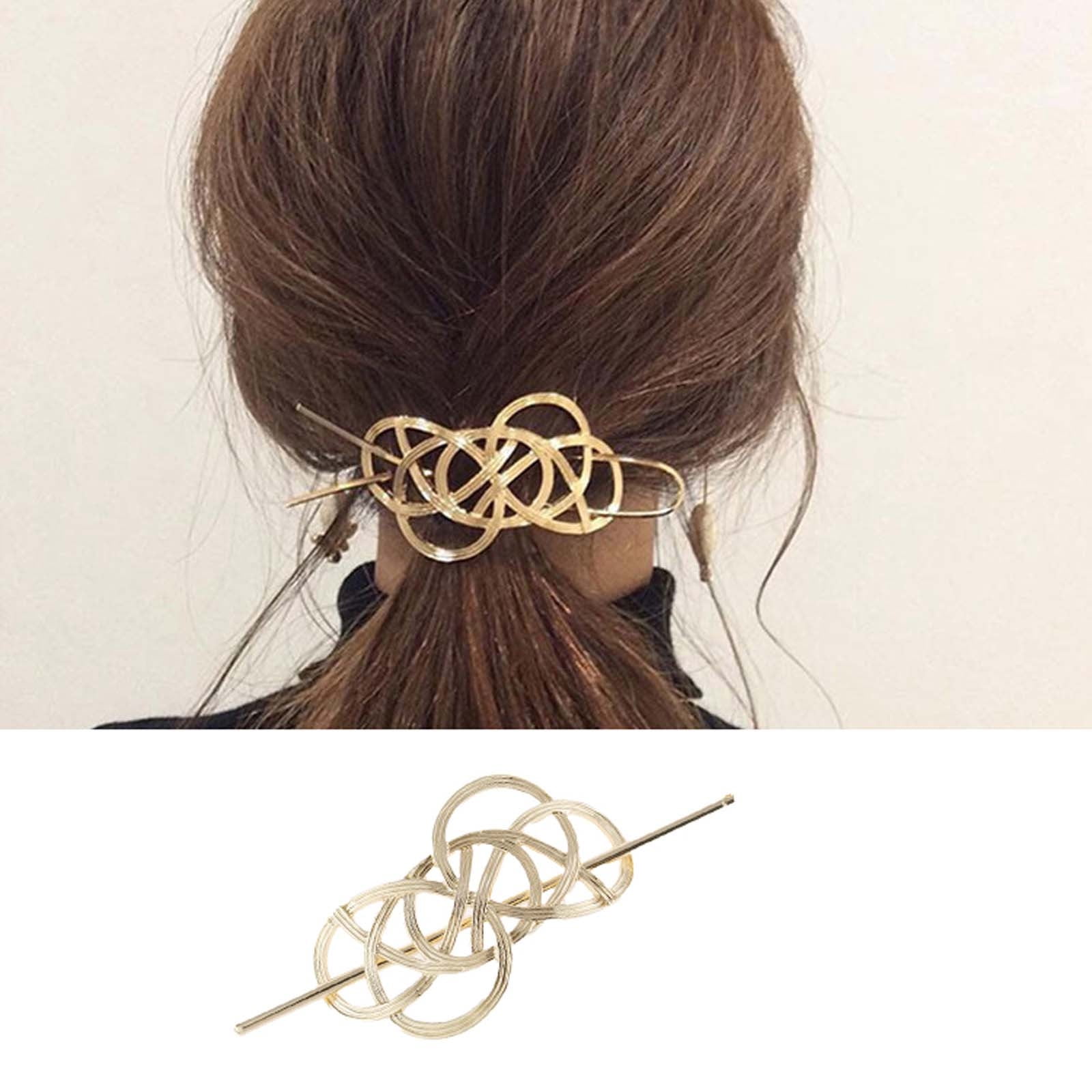 Hair Pins Hair Jewelry Hoop Hair Slide Pin Womens Gift For Her Hollowed ...