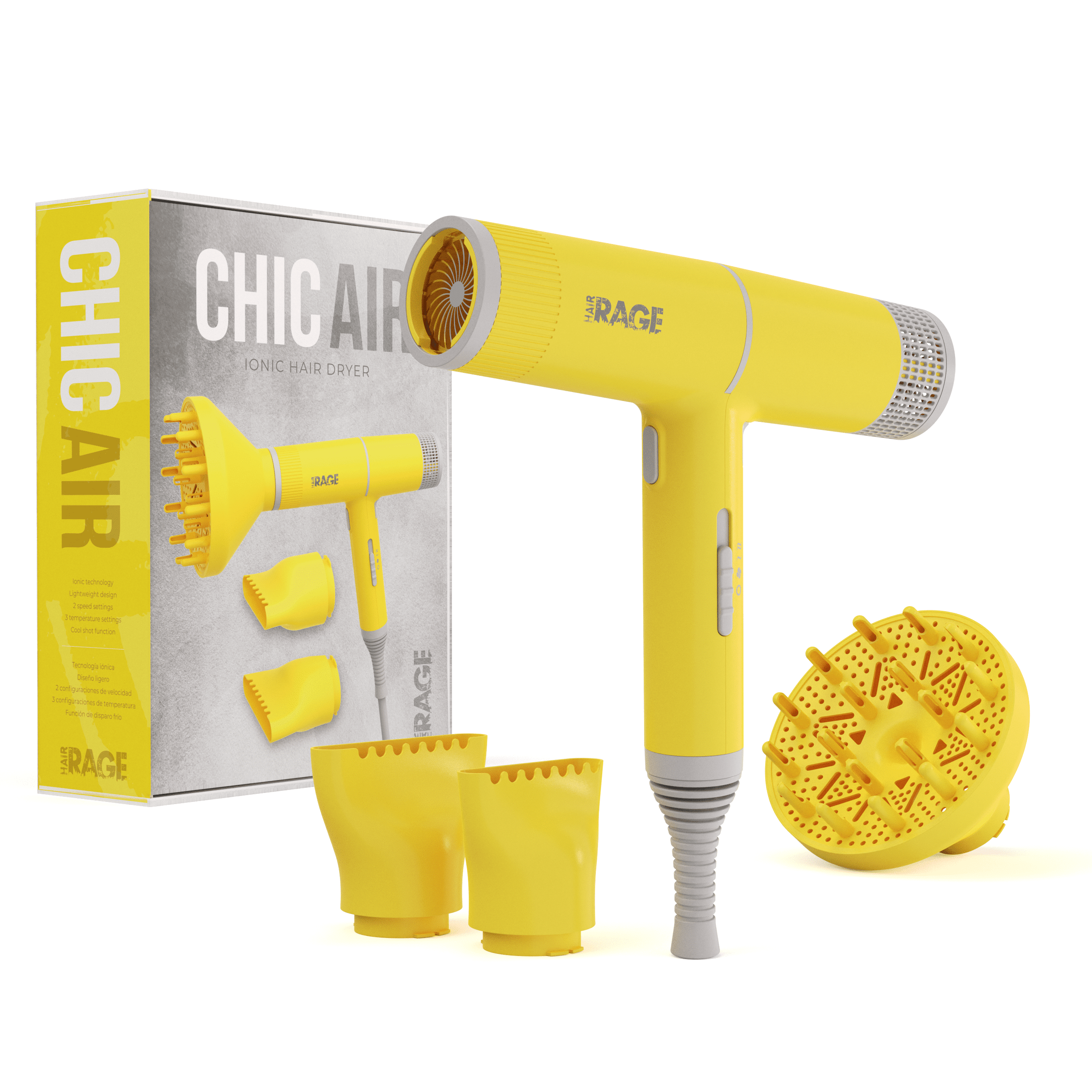 Hair Rage | Chic Air | Blow Dryer Featuring Blue Ionic Technology for ...