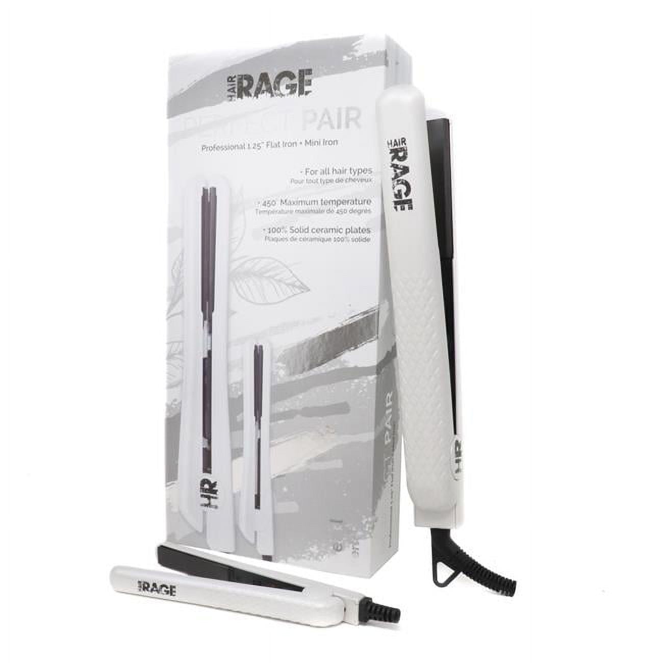 Hair Rage Perfect Pair Flat Iron Set | Full Size + Mini - Walmart.com