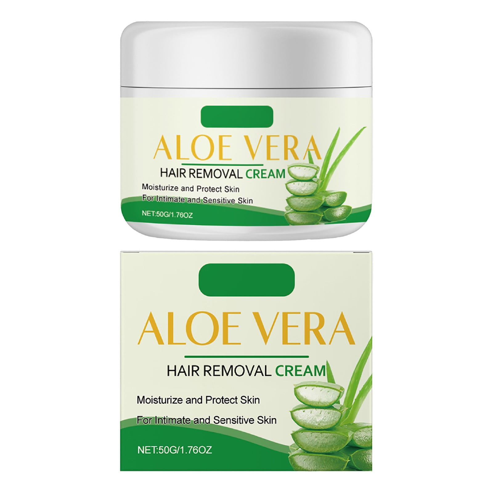 Hair Removal Cream for Men & Women, Moisturizing with Aloe Vera ...