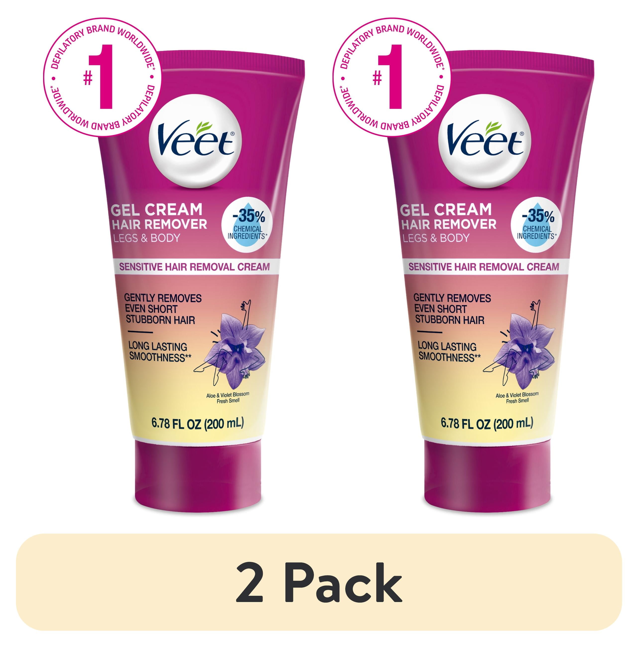 (2 pack) Hair Removal Cream – VEET Legs & Body 3 in 1 Gel Cream Hair ...