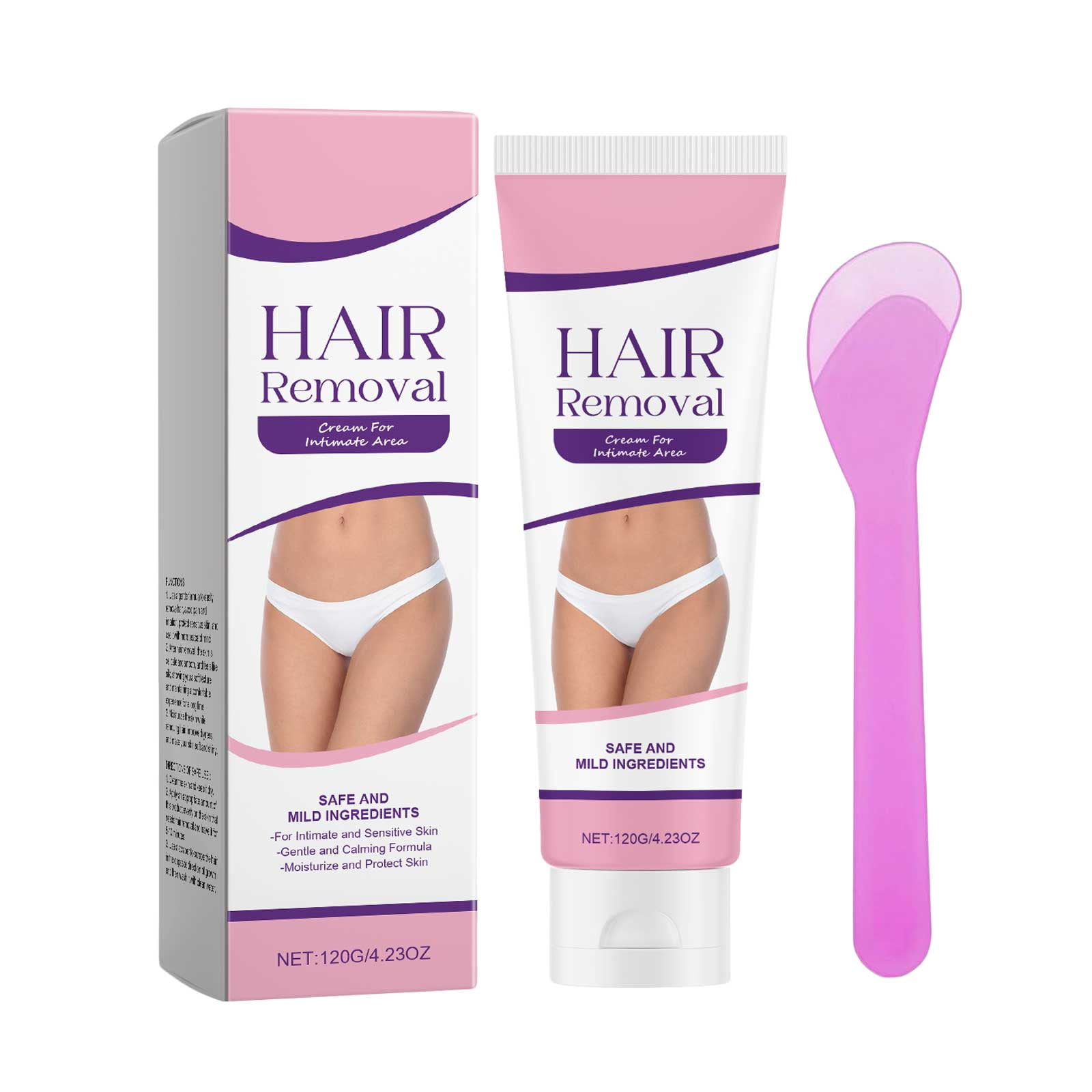 Hair Removal Cream for Women - Sensitive Skin Depilatory Cream for Private Areas, Pubic, Bikini ...