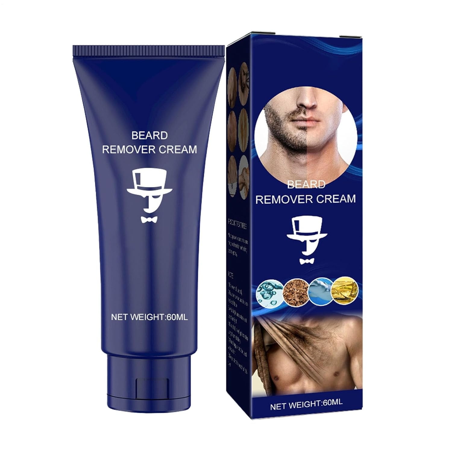 Hair Removal Cream for Men Quickly Penetrates Hair Follicles 60ml ...