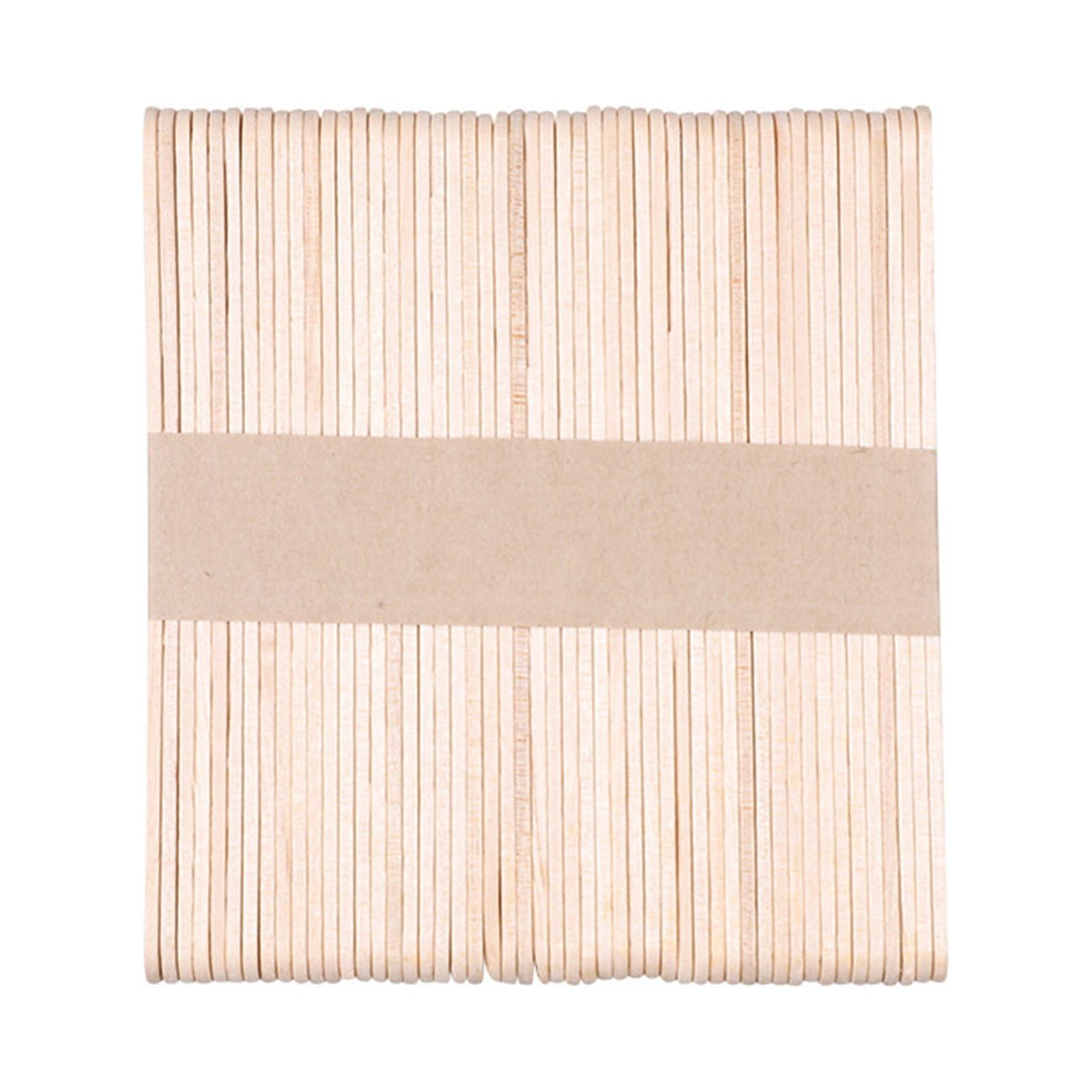 Hair Removal Waxing Applicators - 100 Pack Wood Sticks for Eyebrow and ...