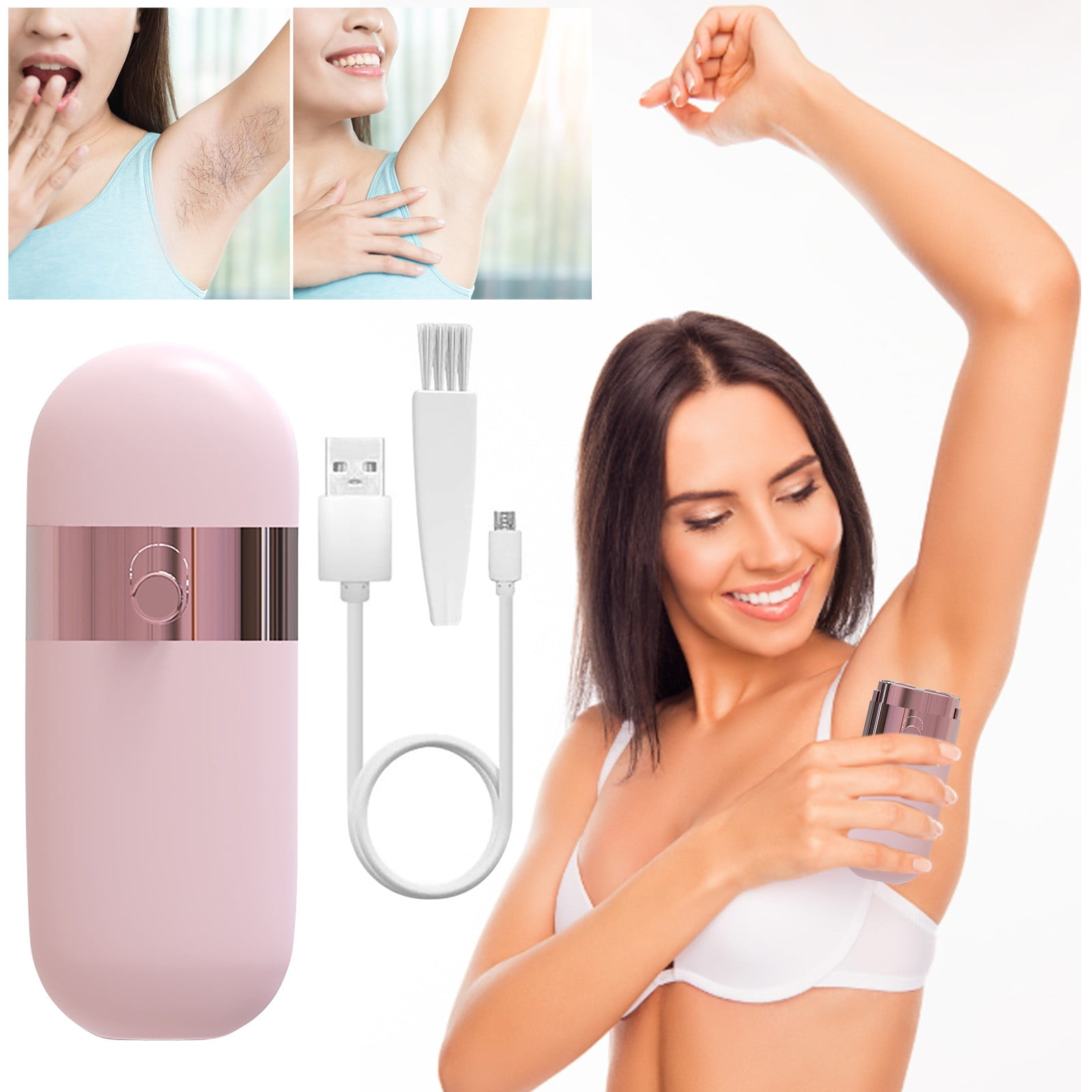 Hair Removal Women's Shaver Private Parts Instrument with Lamp for ...