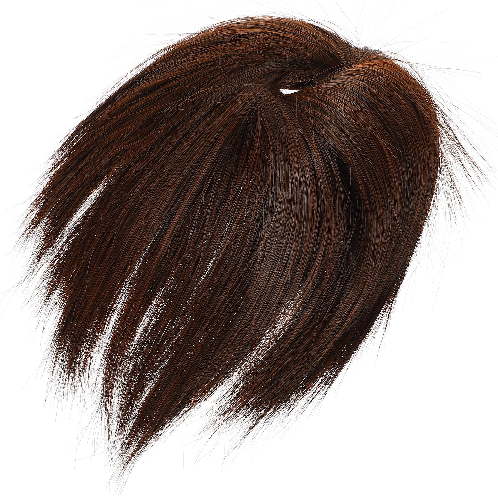 Hair Ring Human Ponytail Messy Bun Band Toppers for Women Ribbons Wigs ...