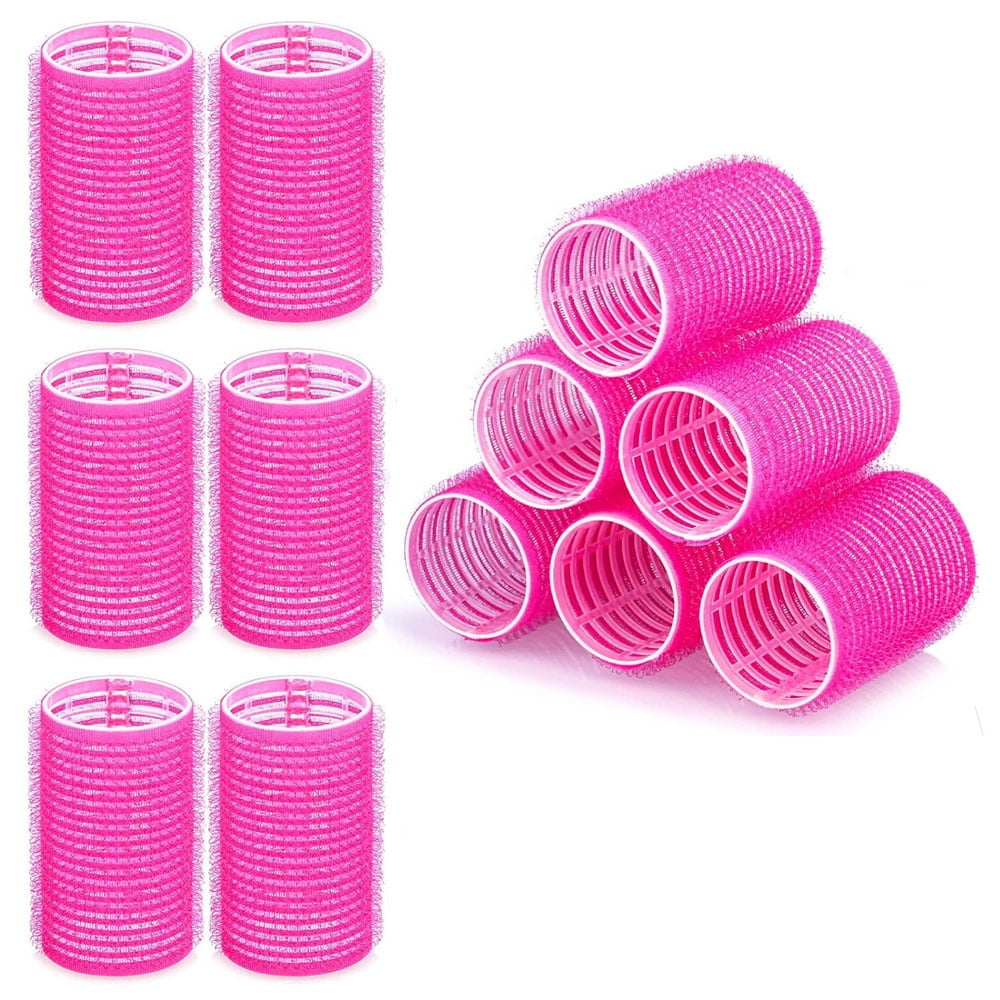 Hair Roller Set 6 pcs, Curlers Self Grip Hair Rollers for Long Hair ...