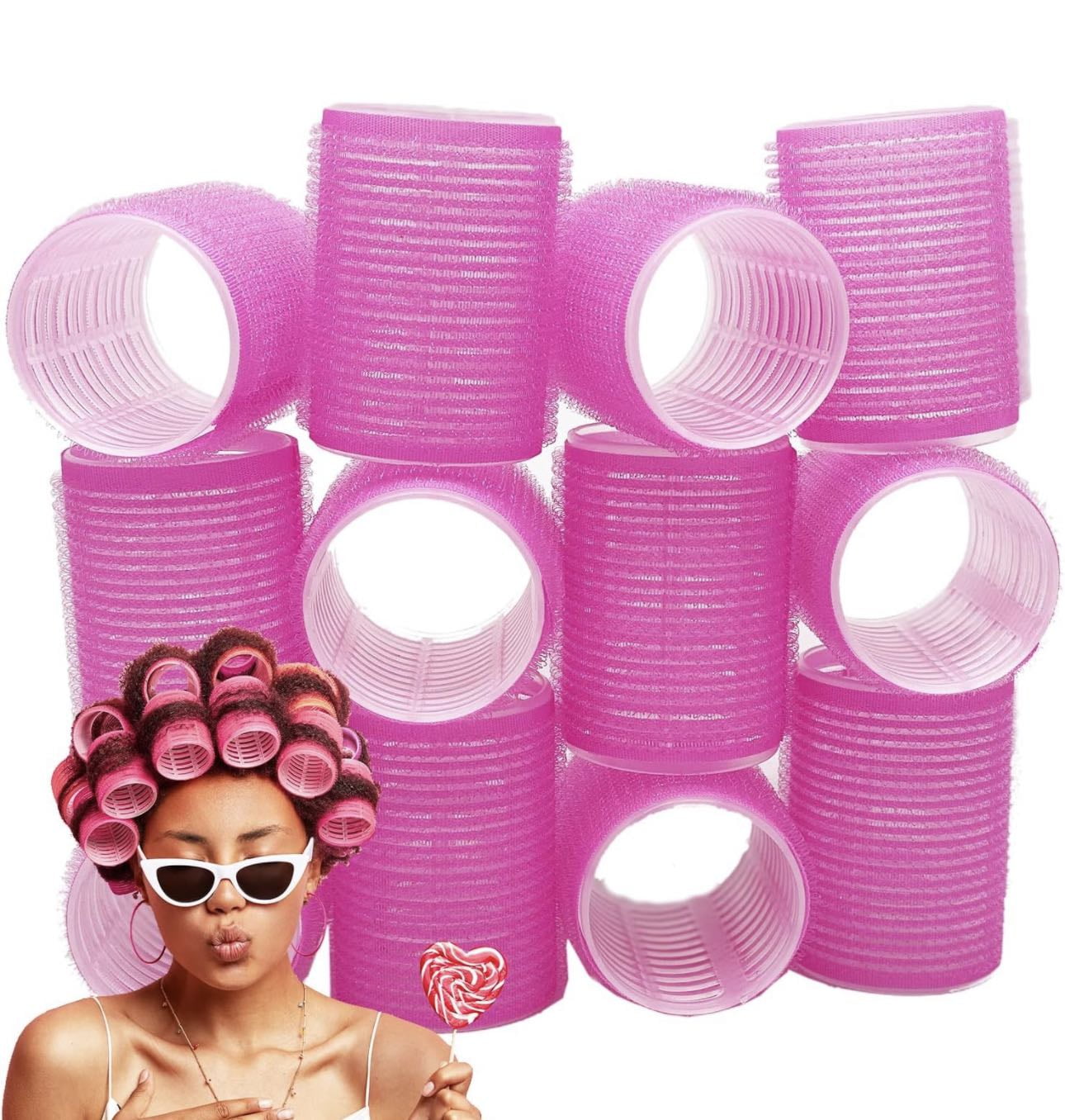 Hair Rollers Self Grip Large - 12 Packs Medium Volume Hair Basic Beauty ...