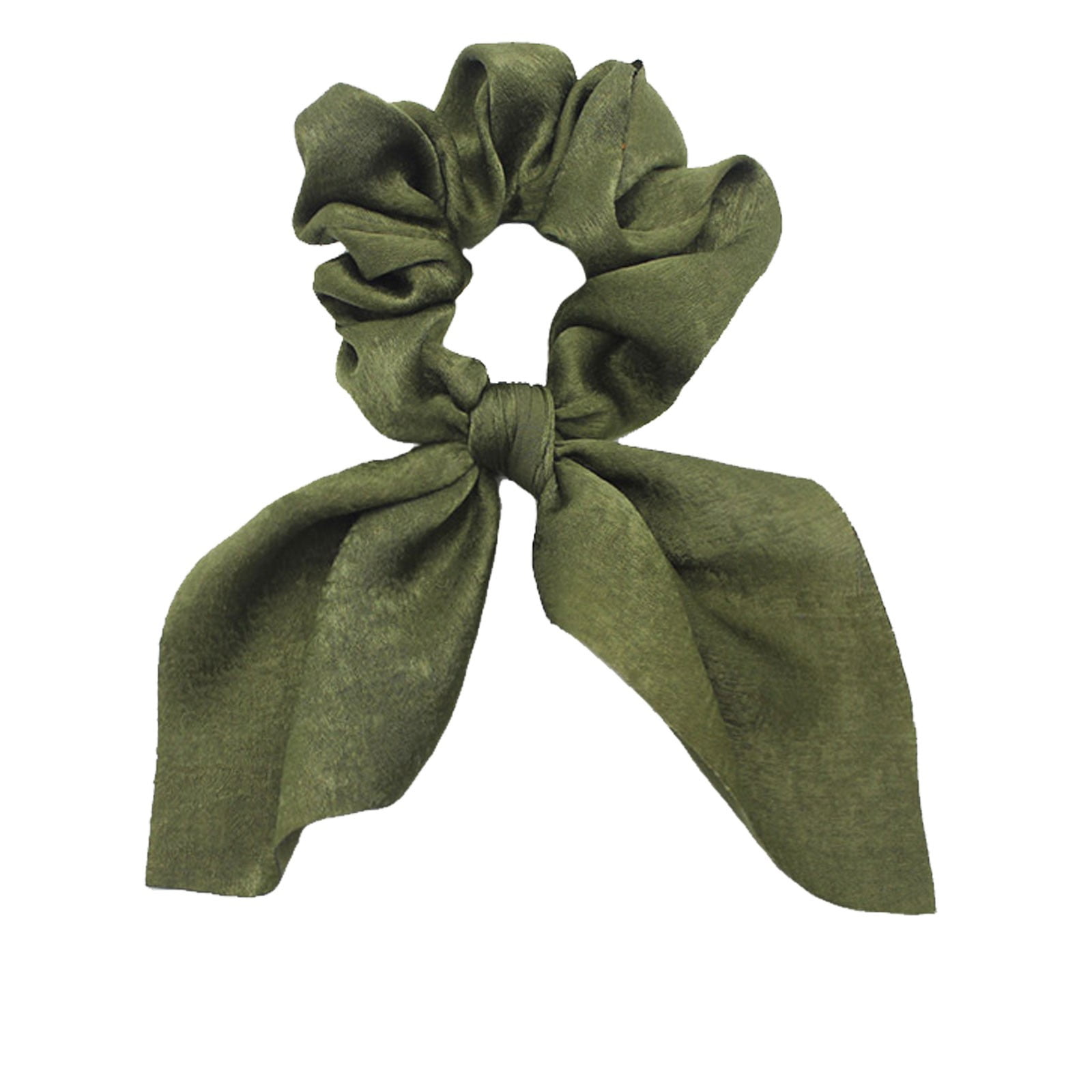 Hair Rope Solid Color Flower Hair Band Satin Fabric Streamer Large ...