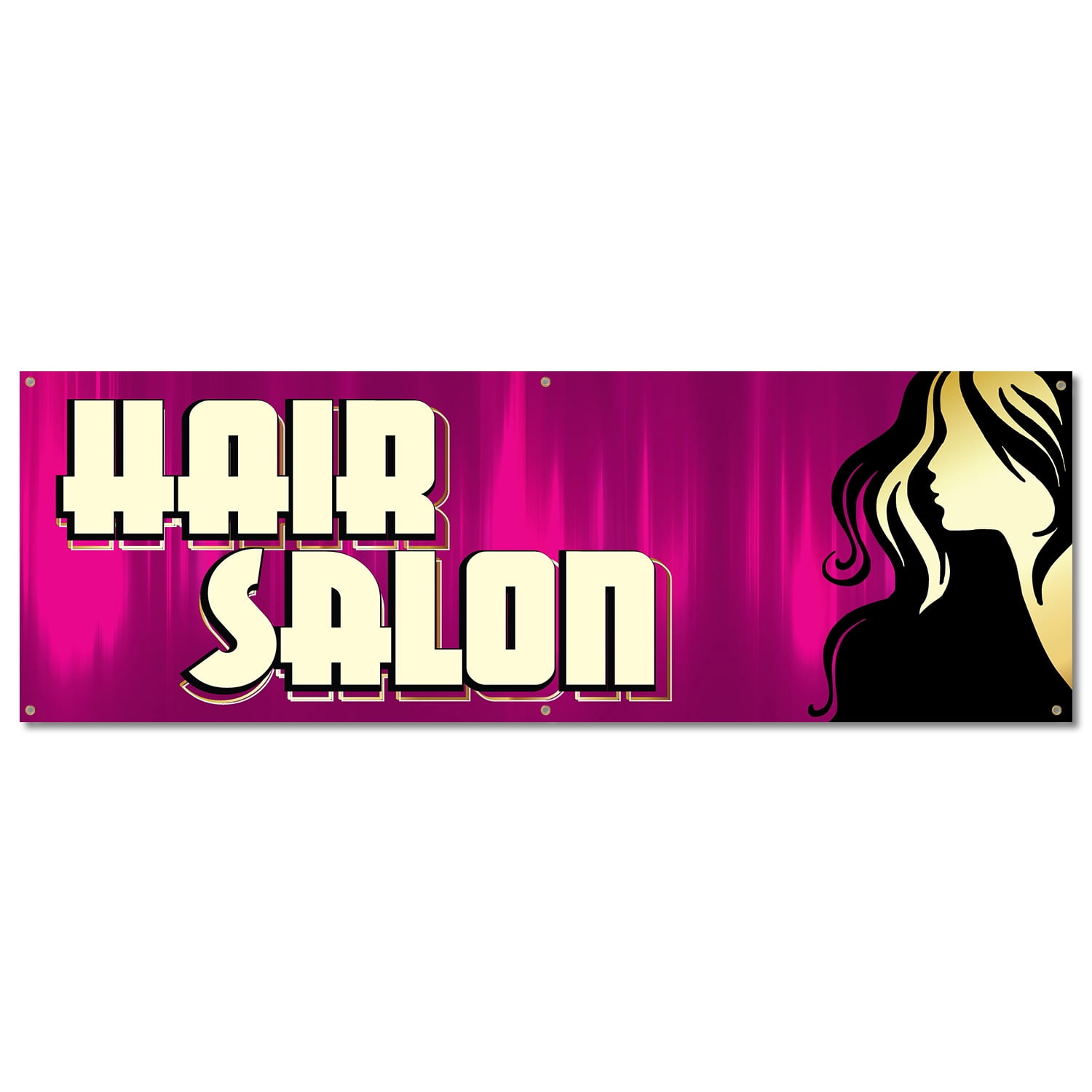 Hair Salon | 24" X 72" Banner | Outdoor Vinyl Sign With Grommets ...