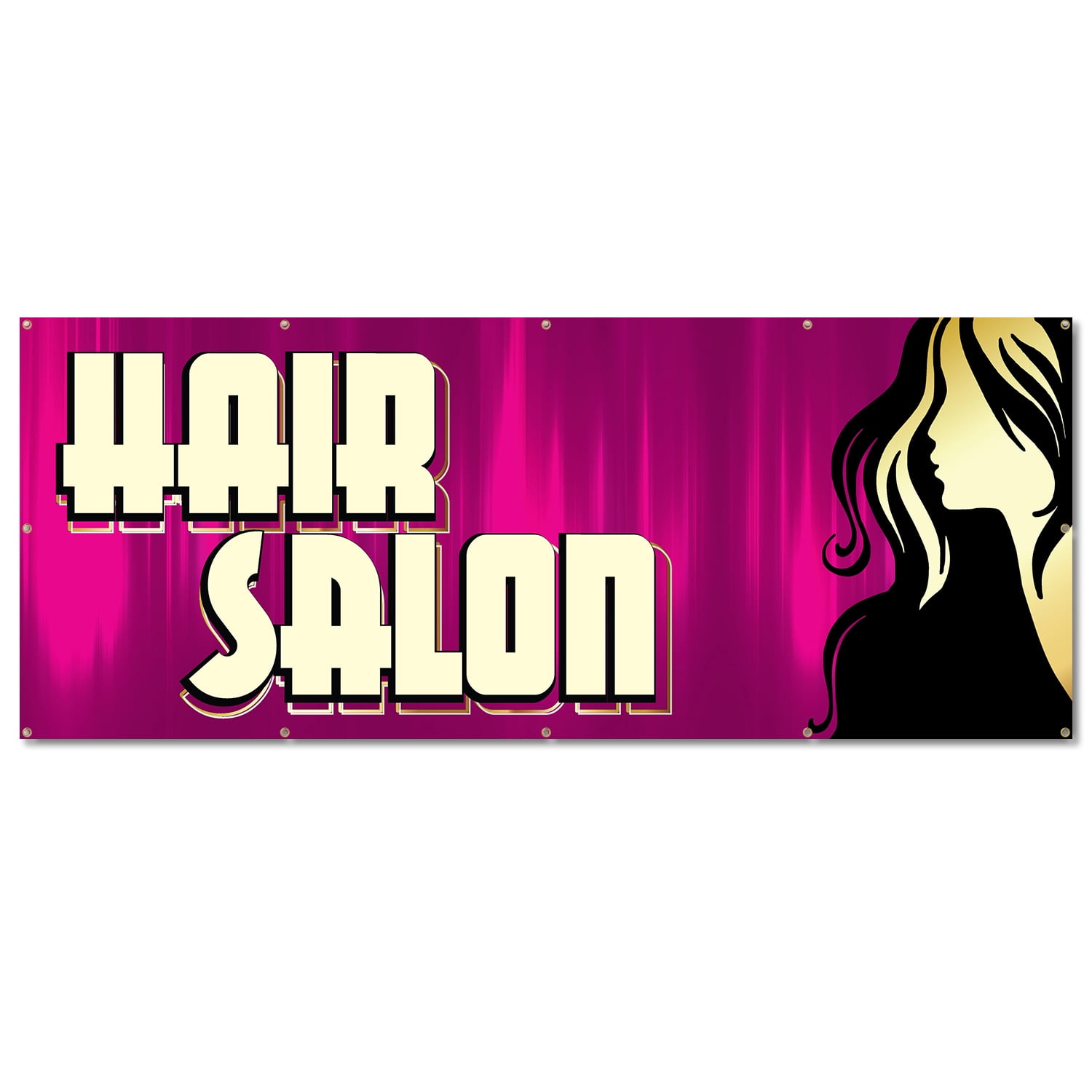 Hair Salon | 48" X 120" Banner | Outdoor Vinyl Sign With Grommets ...