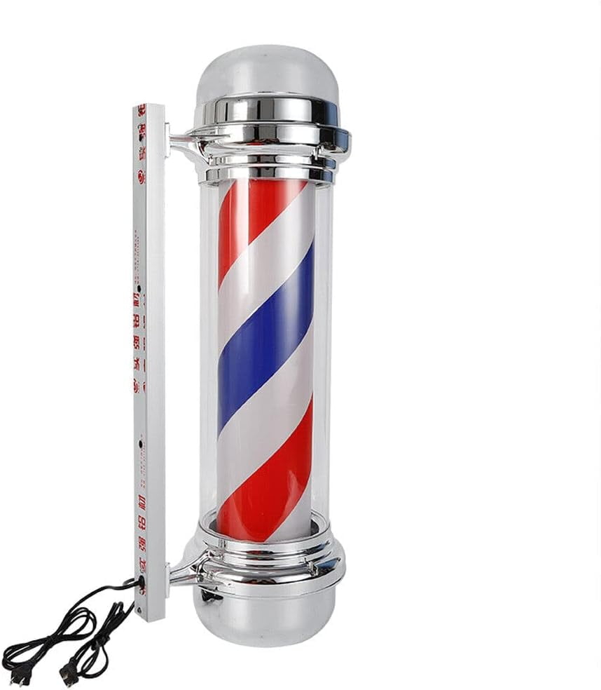 Hair Salon Barbershop LED Sign Lights Open Rotating Signs, Barber Red ...