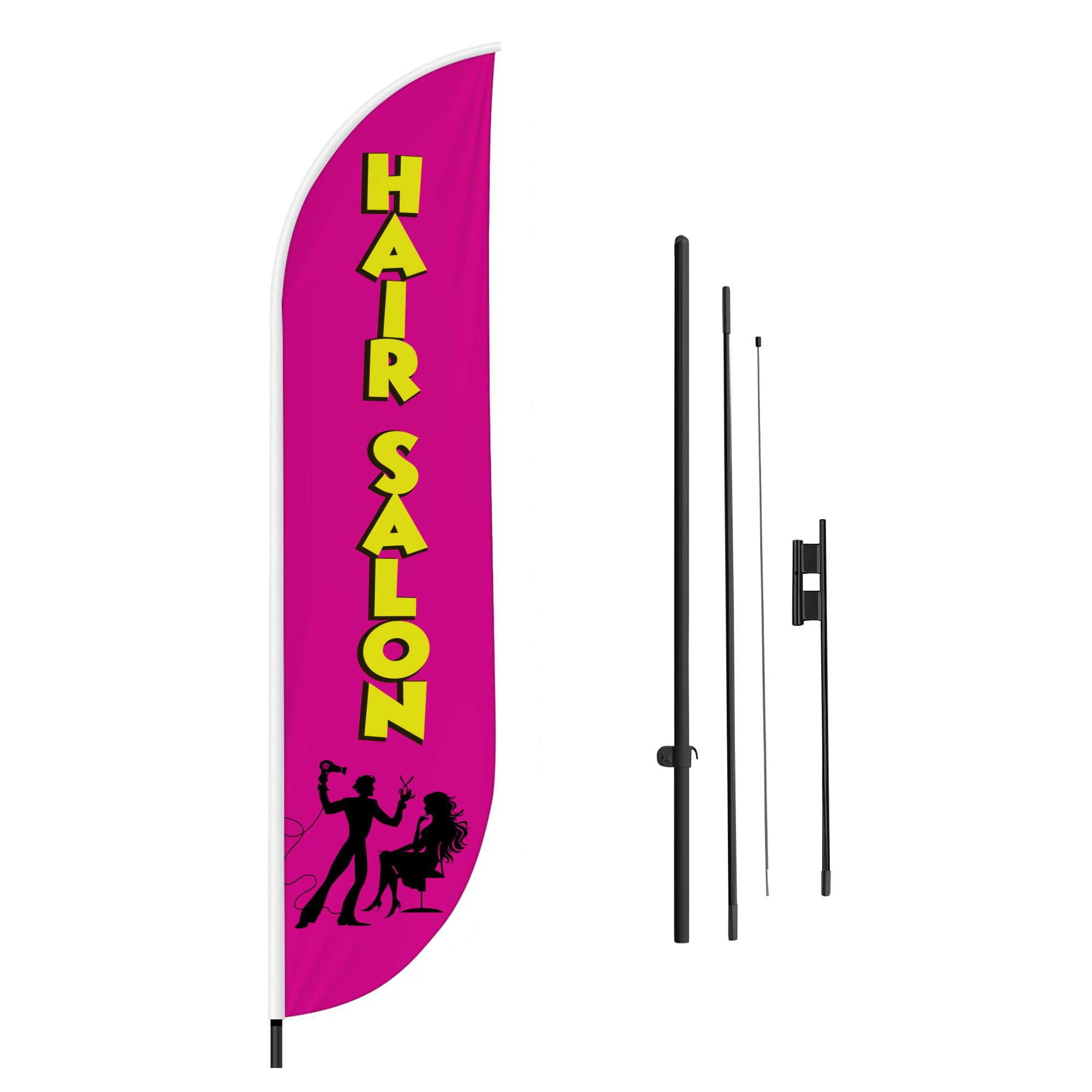 Hair Salon Feather Flag(11.5Feetx2.5Feet) By Dreamcontroller For ...