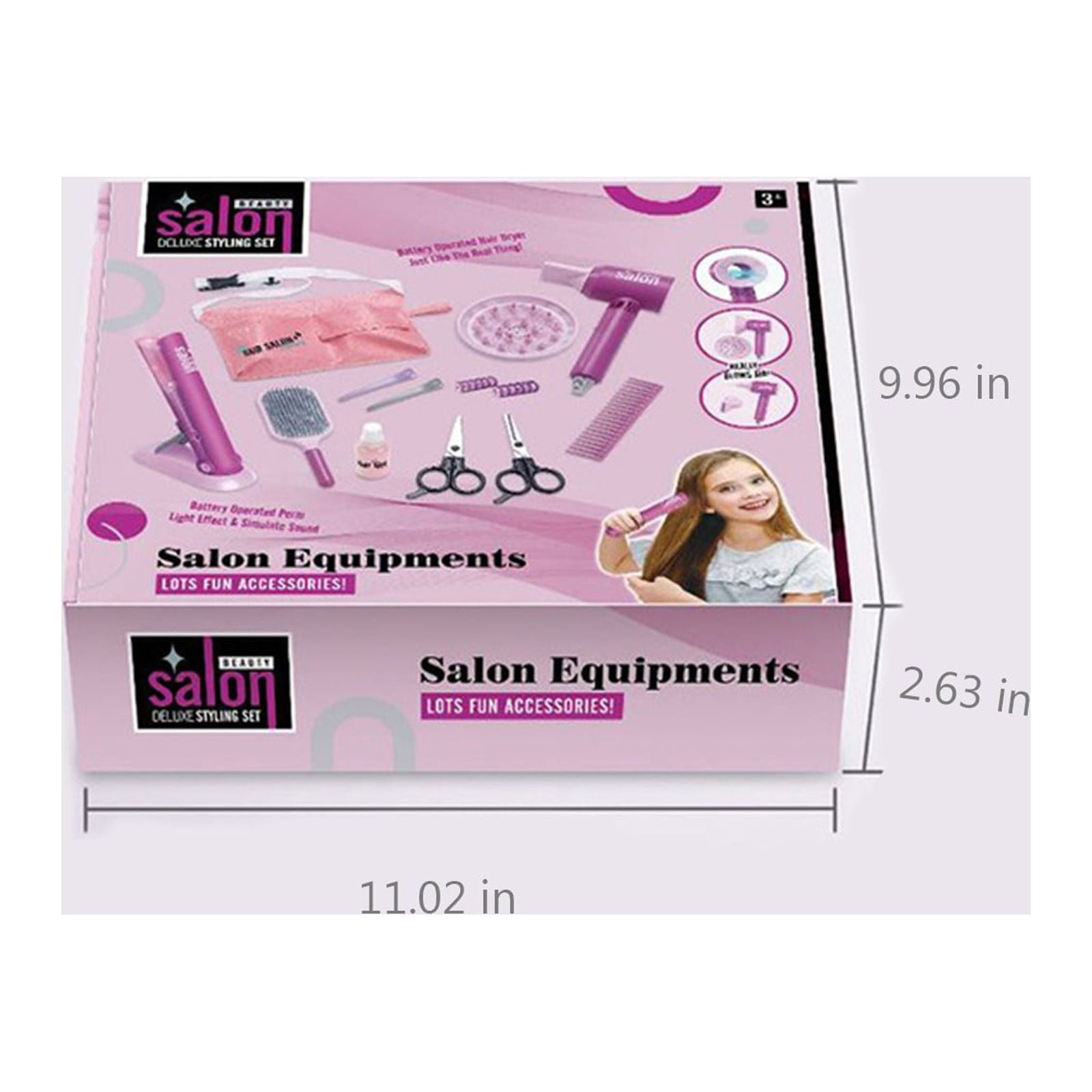 Hair Salon Girls Toys Kids Pretend Play Makeup Sets Toddler Dress Up ...