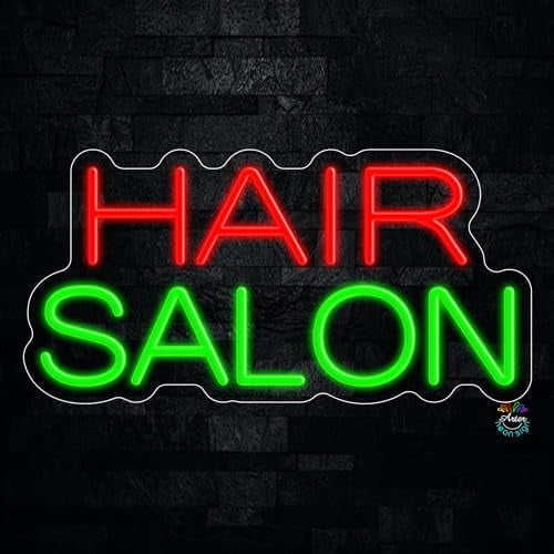 Hair Salon LED Neon Sign 20"L x 10"H #32358 - Walmart.com