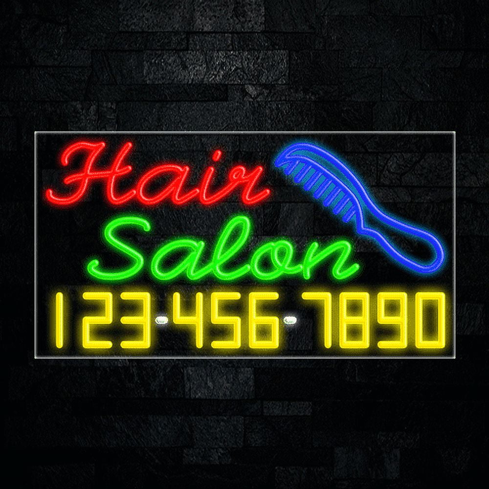 Hair Salon LED Neon Sign 33"L x 18"H #35072 - Walmart.com