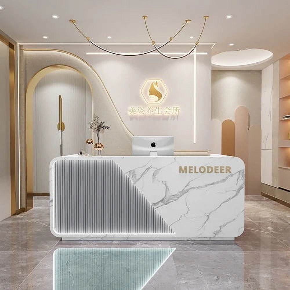 Hair Salon Lectern Bar Counter Reception Shop Mobile Podium Stand ...