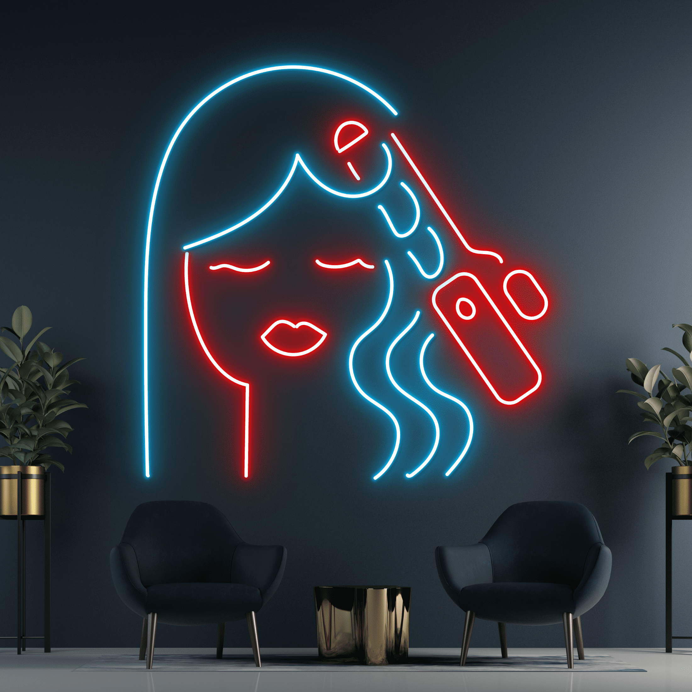 Hair Salon Neon Sign, Hair Salon Sign, Neon Sign Business - Walmart.com