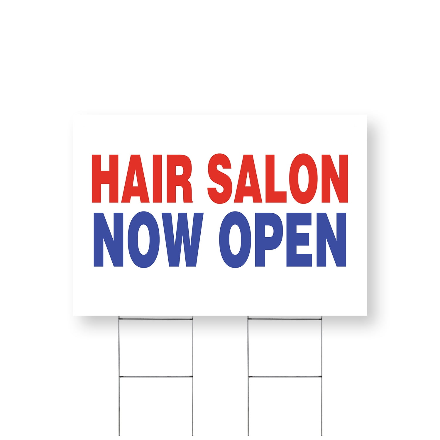 Hair Salon Now Open Yard Sign 24 Inch x 36 Inch Double Sided ...
