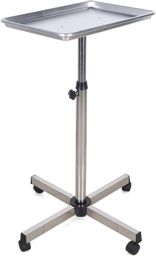 Hair Salon Tray Cart on Wheels, Beauty Rolling Cart Adjustable Height ...