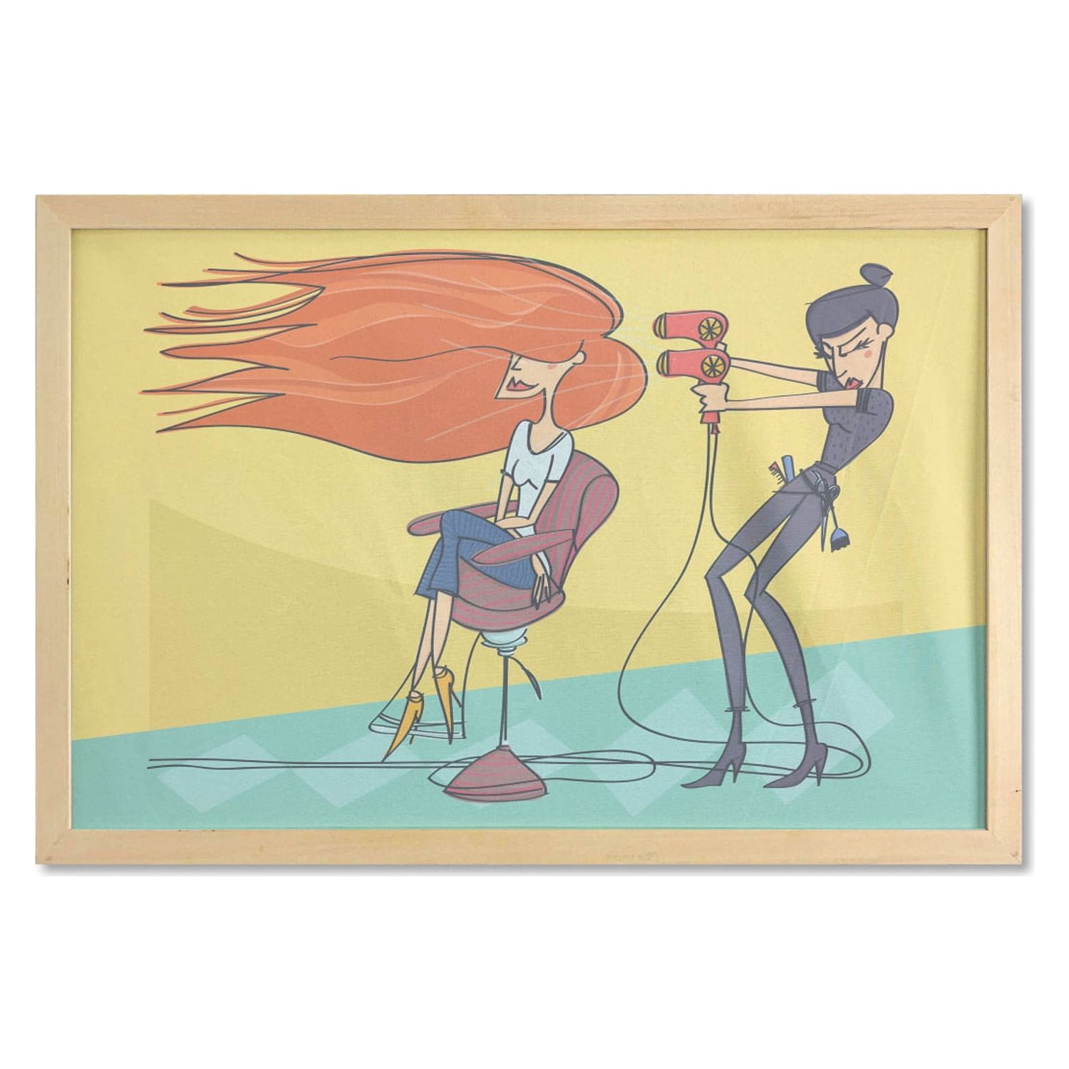 Cartoon Drying Hair