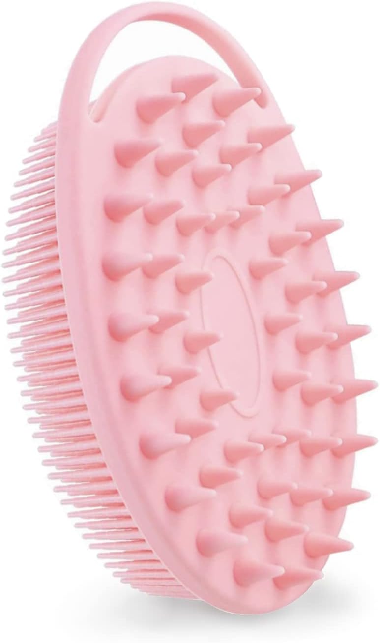 Hair Scalp Massager Shampoo Brush Body Scrubber, 2 in 1 Silicone Body ...