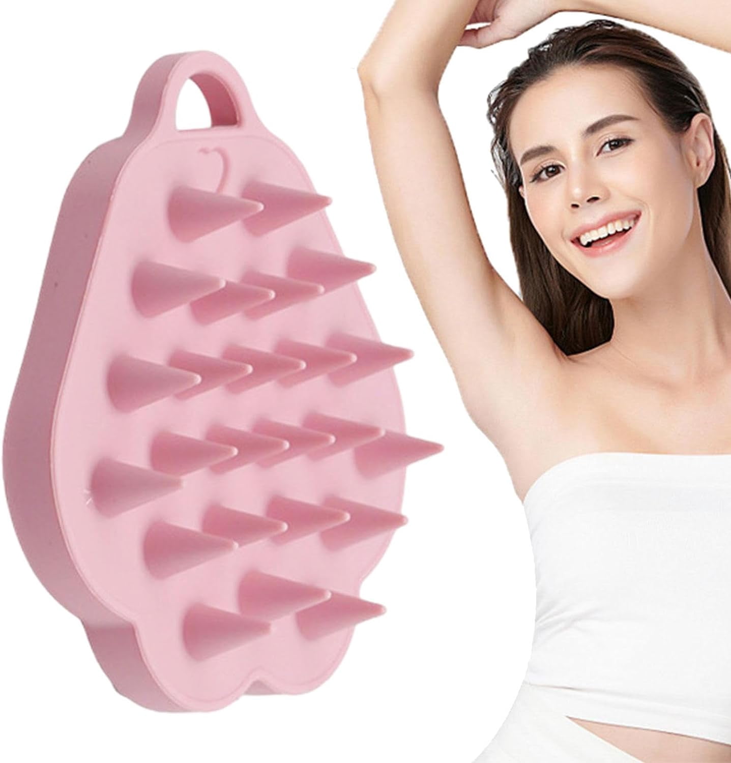 Hair Scrubber - Soft Silicone Scalp Scrubber for Dandruff | Wet Dry ...