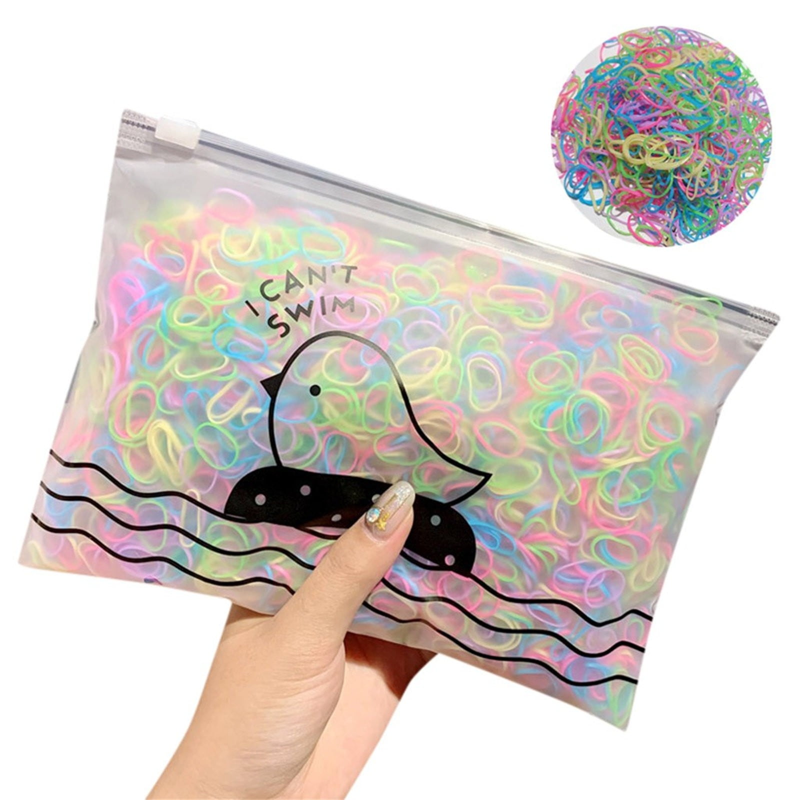 Hair Scrunchies for Curly Hair Rubber Bands Size Container Satin Hair ...