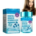 Hair Serum for Frizzy and Damaged Hair, Hair Serum Capsules with Keratin, Argan, Jojoba, and B5 ...