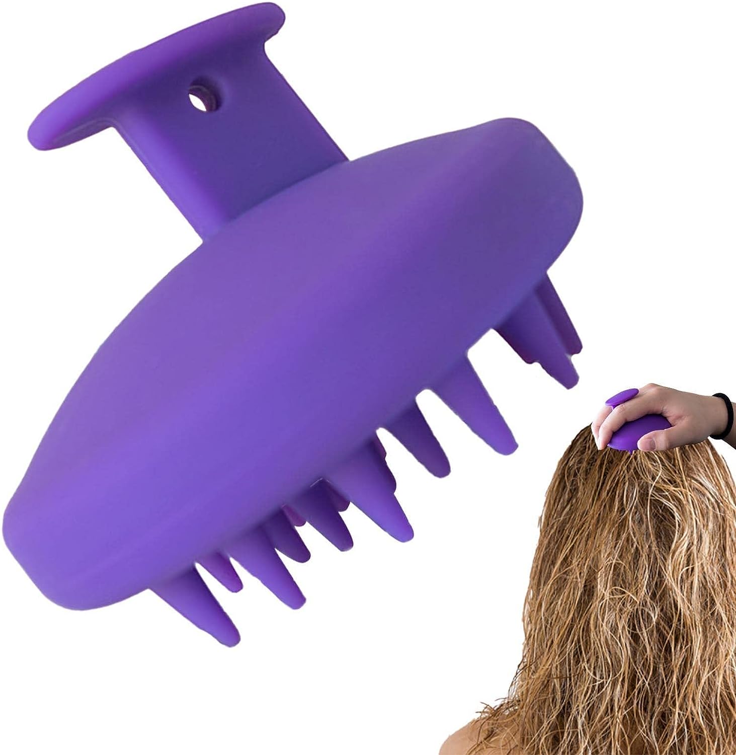 Hair Shampoo Brush - Ergonomic Scalp Scrubber for Hair Growth,Soft ...