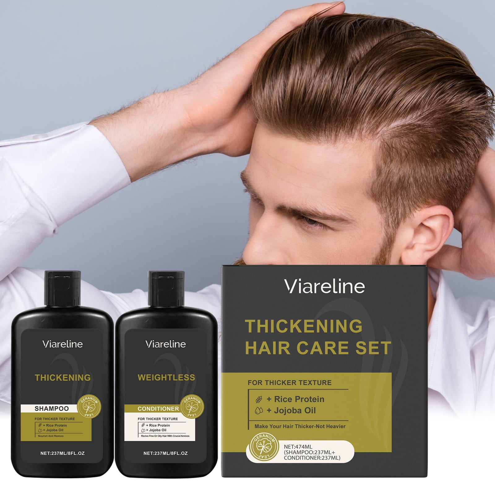 Hair Shampoo and Conditioner Set for All Hair Types, Nourishing, Frizz ...