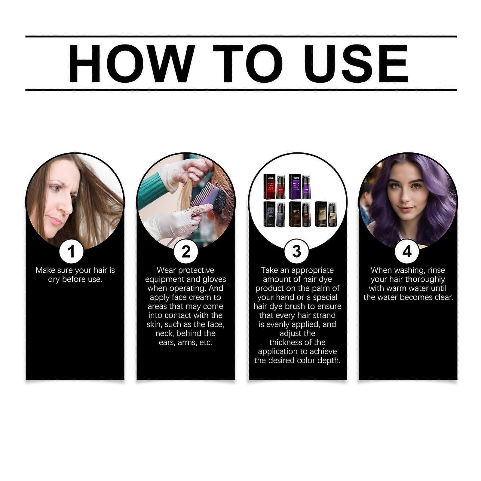 Hair Shampoo Plant Extract Treatment Multi-Color Diy Color Trend Hair ...