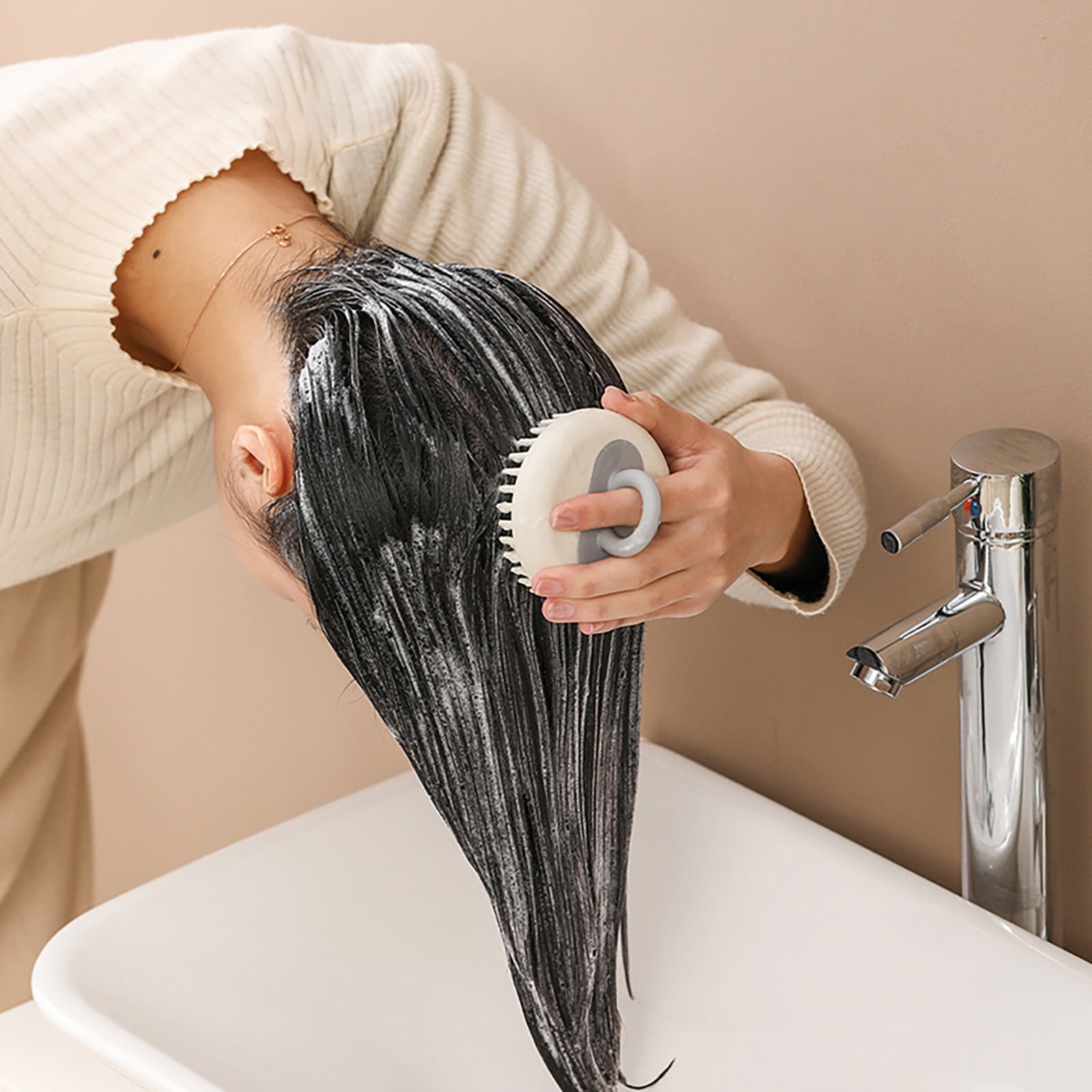 Hair Shampoo Scalp Massage Brush | Soft Silicone Body Exfoliator ...