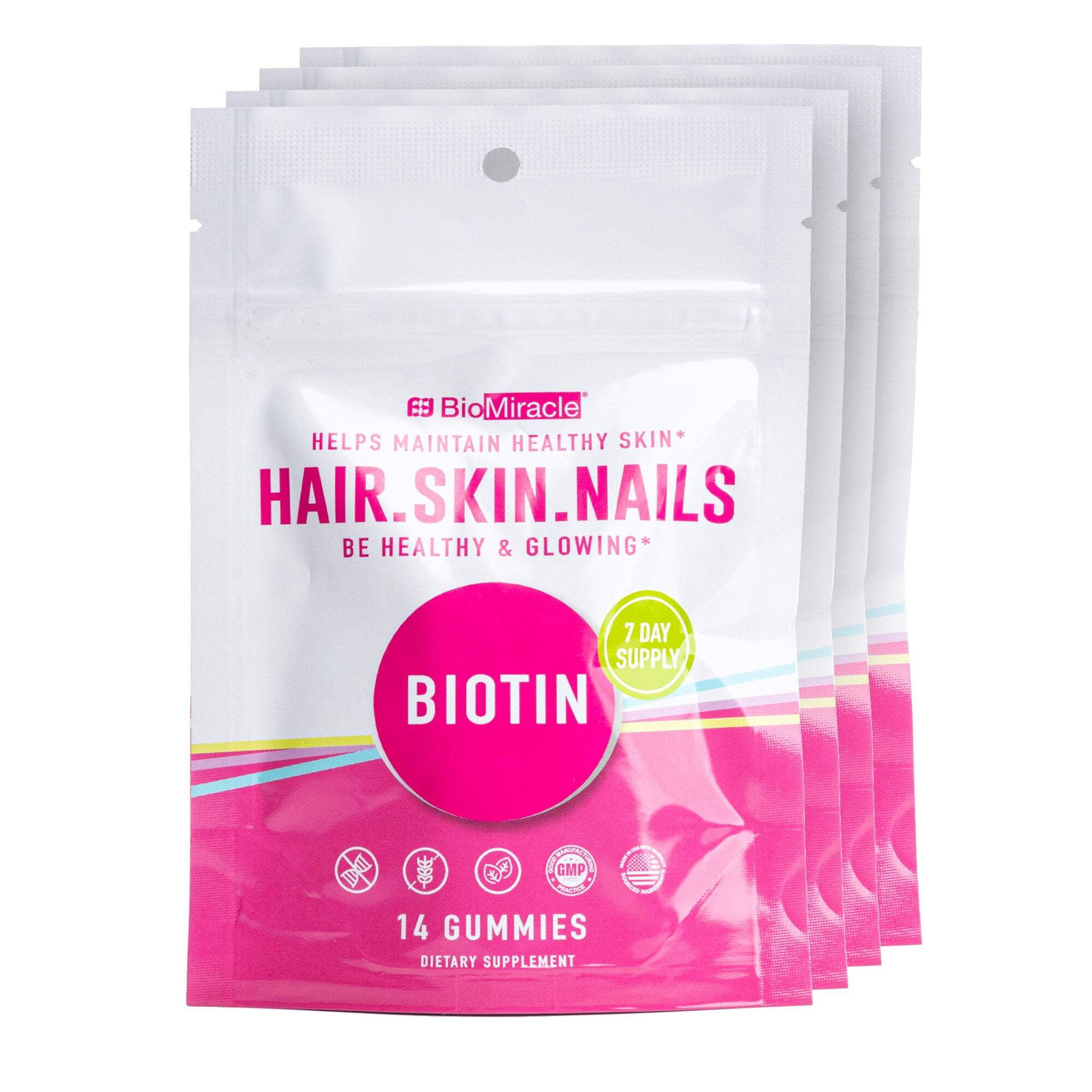 Hair, Skin, Nails Gummies 14ct (4 Pack) Month Supply - Walmart.com