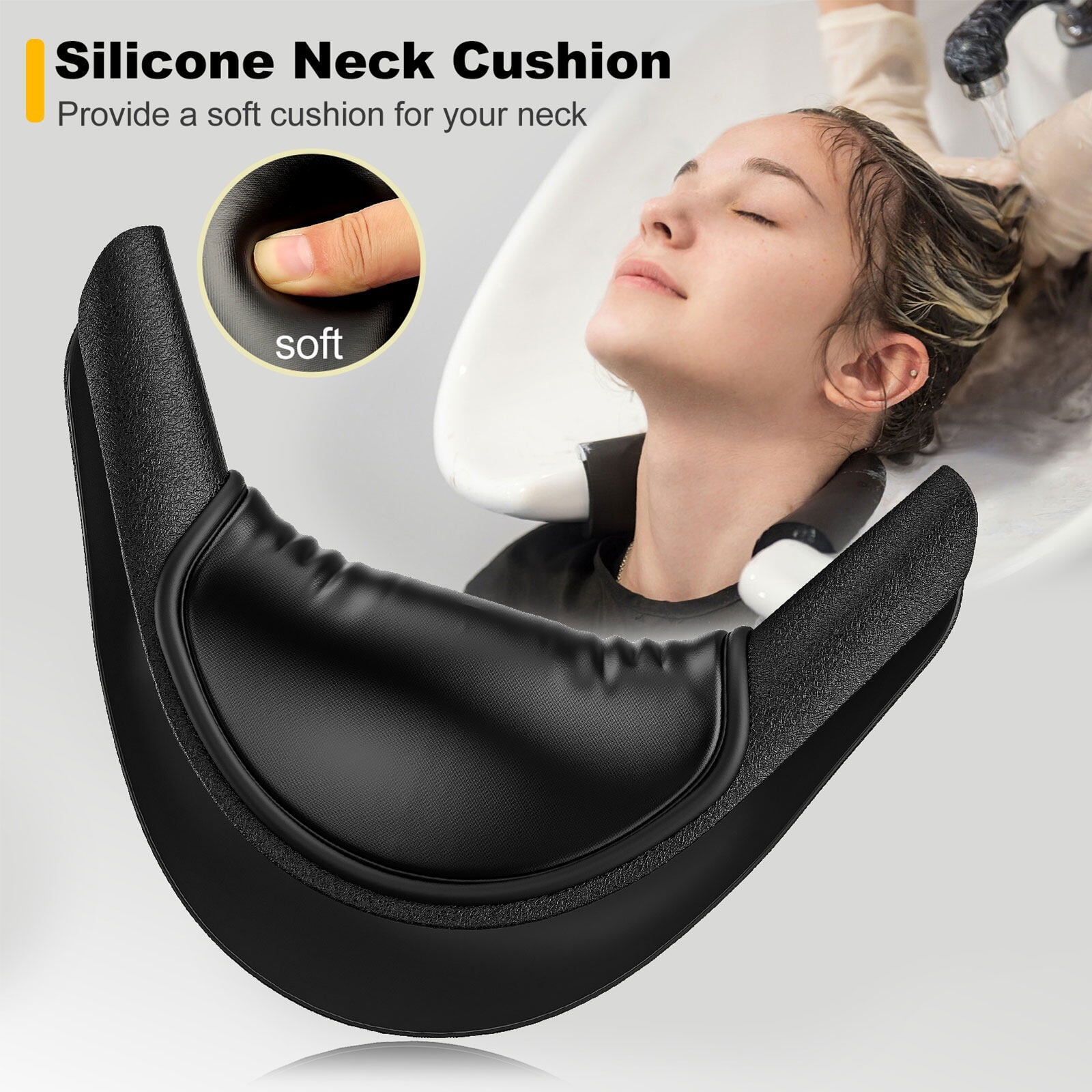 Hair Spa Neck Rest Pillow Salon Shampoo Bowl Gripper Soft Silicone ...
