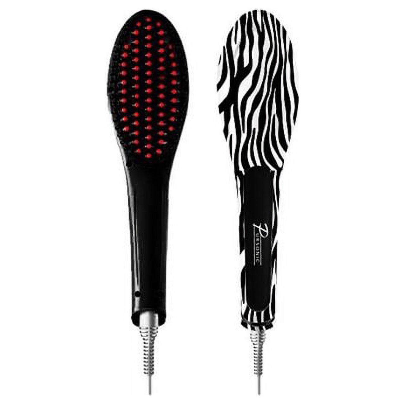 Hair Straightener Ceramic, Anti Static Electric Hair Brush - Zebra ...