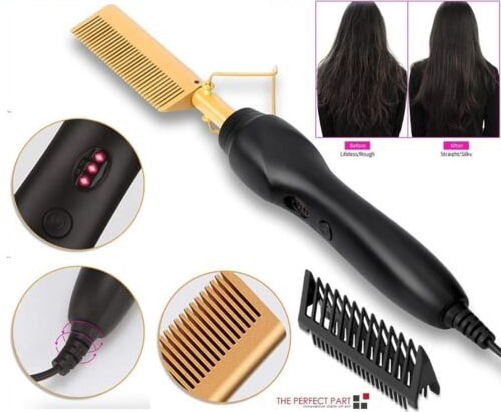 Hair Straightener Comb Pro Electric Beard Straightening Comb Heat Hot ...