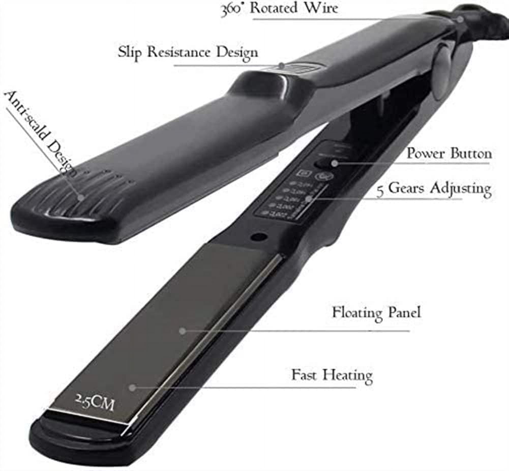 Hair Straightener, Professional Hair Straightener Titanium Flat Iron ...