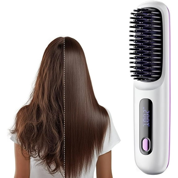 Glowcept Hair Styler for Short Hair, Anti Scald Design Heated Brush ...