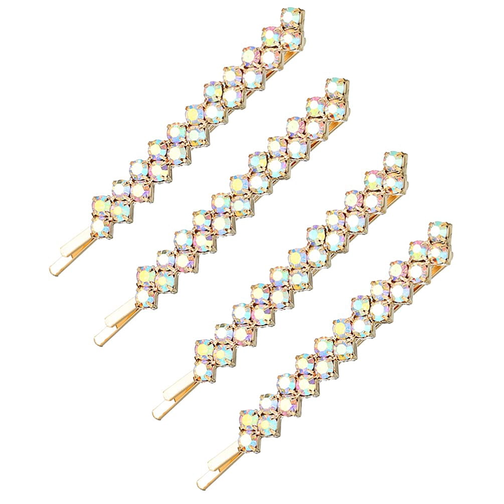 Hair Styling Accessories 2 Pairs Rhinestone Hair Clips, Clear Crystal ...
