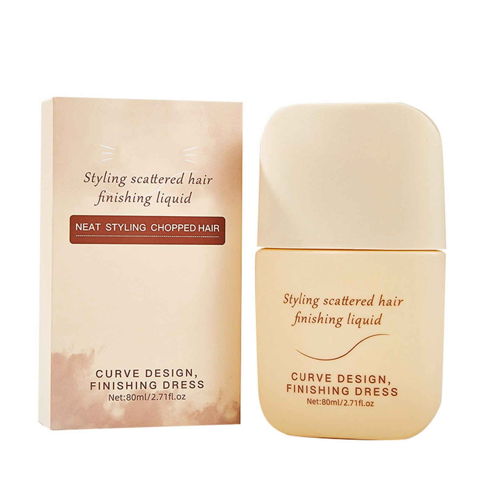 Hair Styling Gel for Broken Hair Curly Hair Care Finishing Liquid Long Lasting Elastic Hold 80ML ...