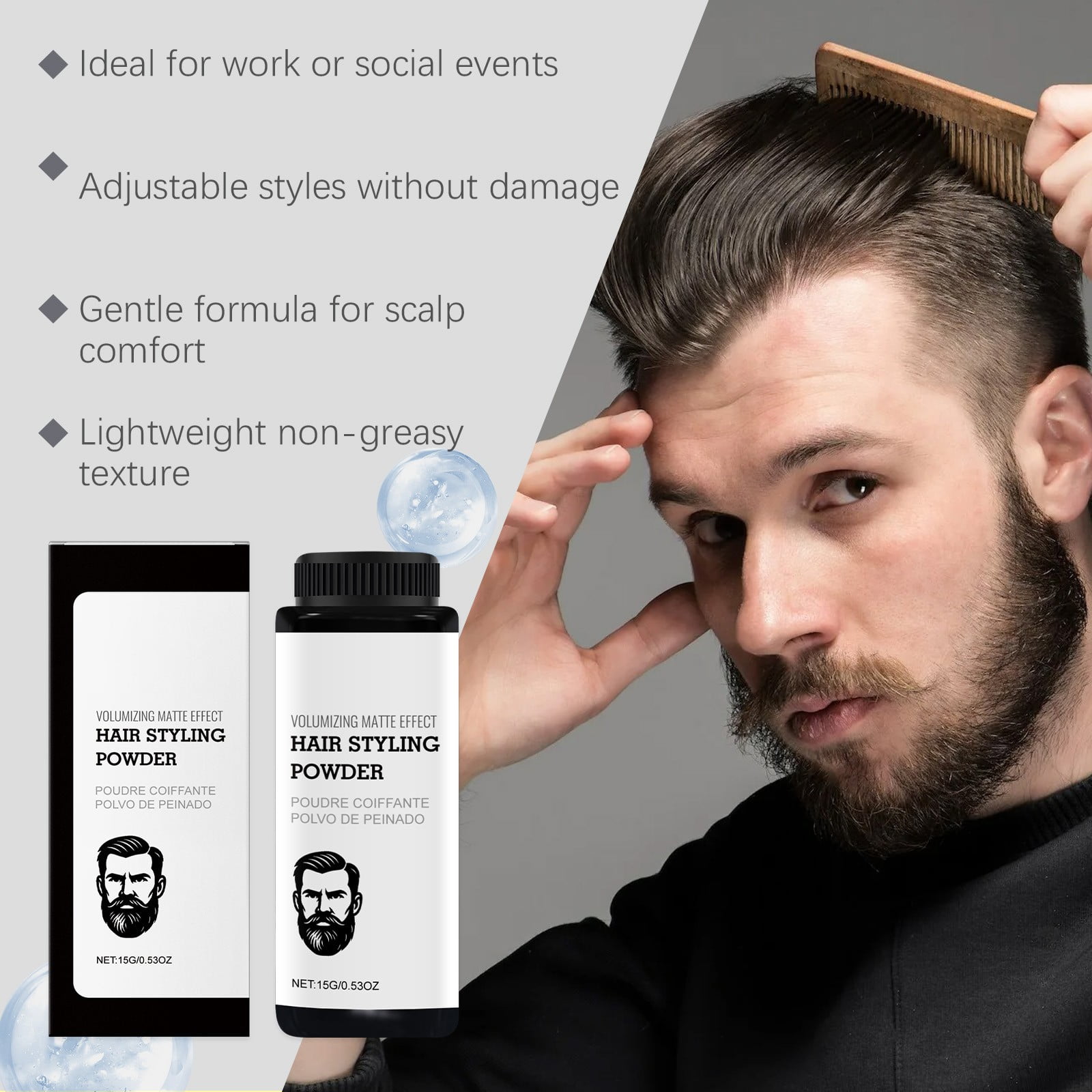 Hair Styling Powder for Men – Hair Volumizer & Texture Powder for All ...