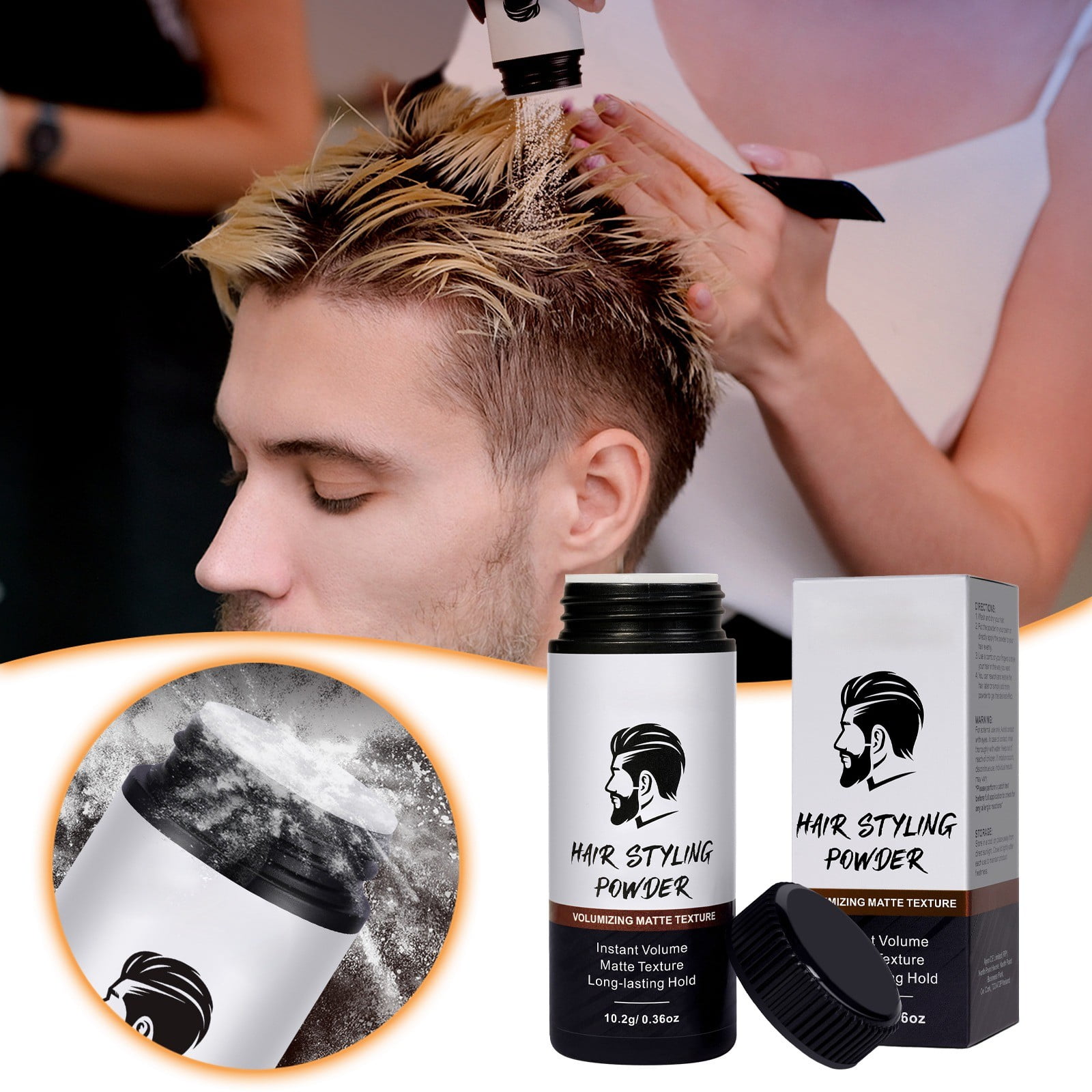 Hair Styling Powder Natural Refreshing Degreasing Long Lasting Leaving ...