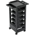 Hair Styling Salon Trolley Cart with Wheels and 5 Drawers, Professional ...